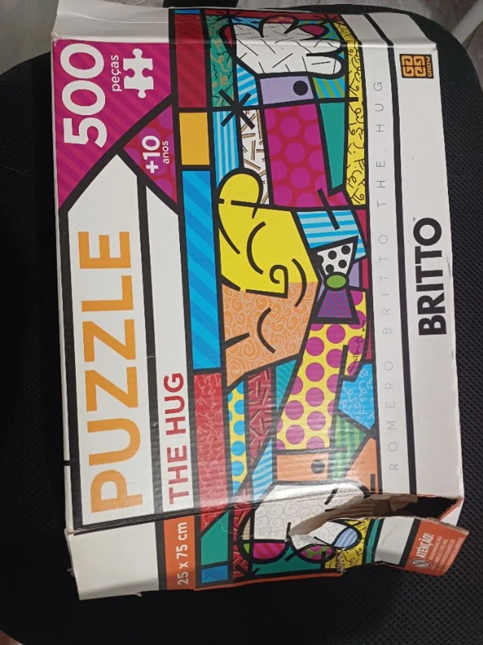 Quebra cabeça 'The hug/ O abraço', col. Romero Britto - Brinquedos e ...