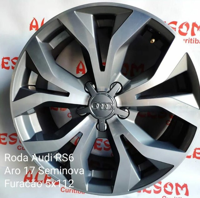 Rodas Audi RS6 aro 17x7 5x112 Seminova parcelo boleto e cheque até 24x ...
