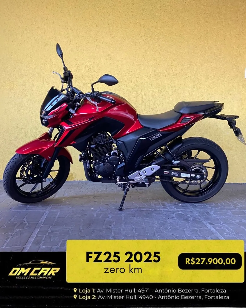 Motos YAMAHA FZ25 2025 no Brasil
