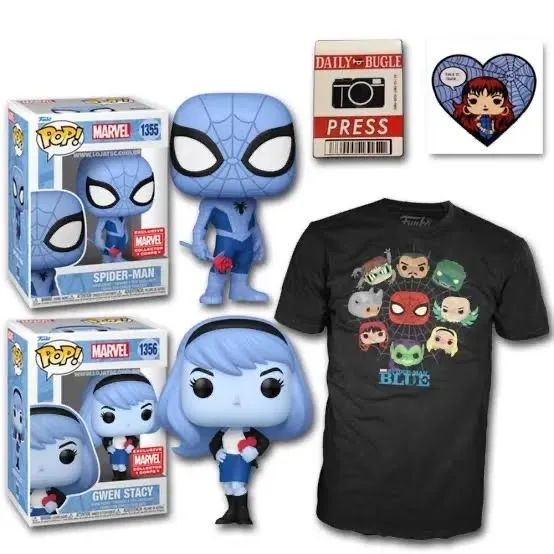 Funko Pop Box Collector Corps Spider Man Blue Ed. Limitada 5 peças ...