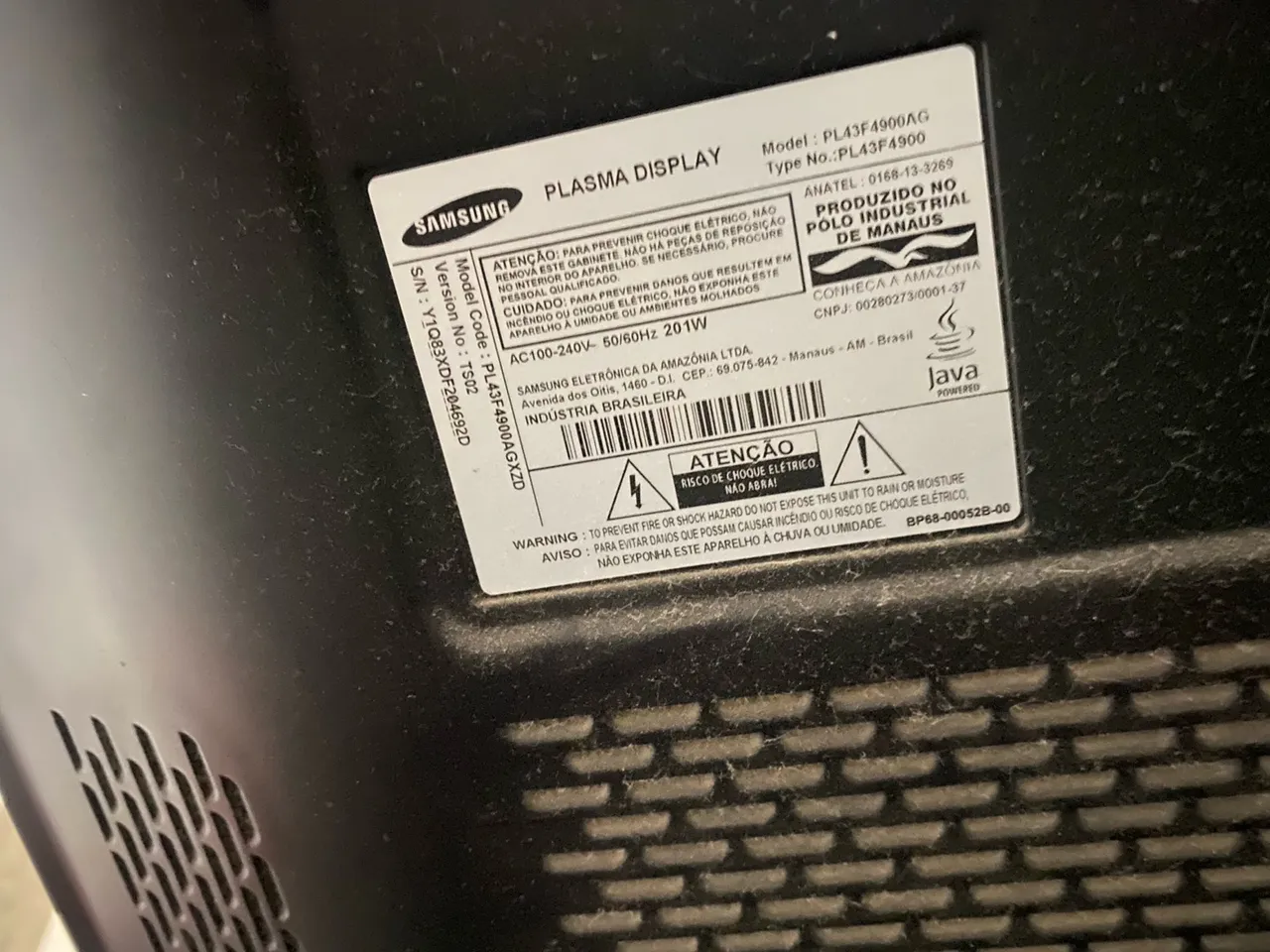 "samsung plasma 43" - TVs no Brasil