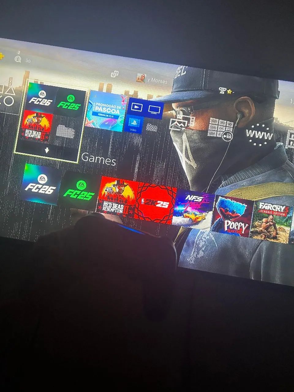 PS4 Fat 1TB + 1 Controle + Muitos Jogos FIFA, RDR2, Spider-Man ...