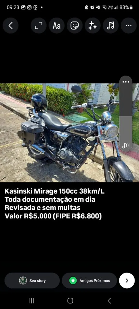 Motos KASINSKI no Brasil