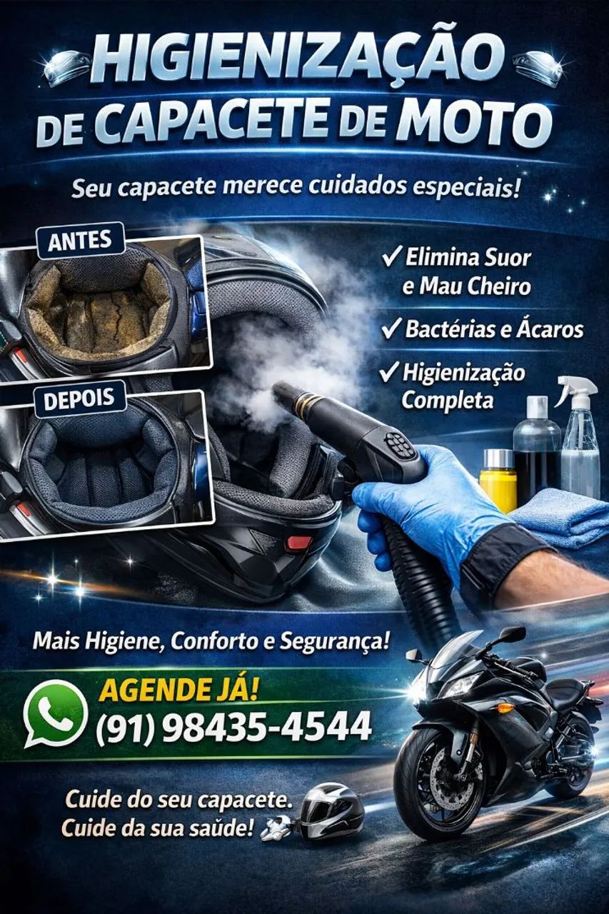 Higienização a seco de Bancos & teto & capacetes 159,99 - Serviços ...