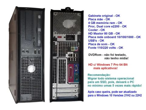 "gabinete dell optiplex" - Computadores e Desktops no Brasil