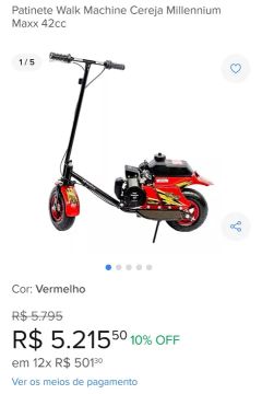 "walk machine patinete" no Brasil