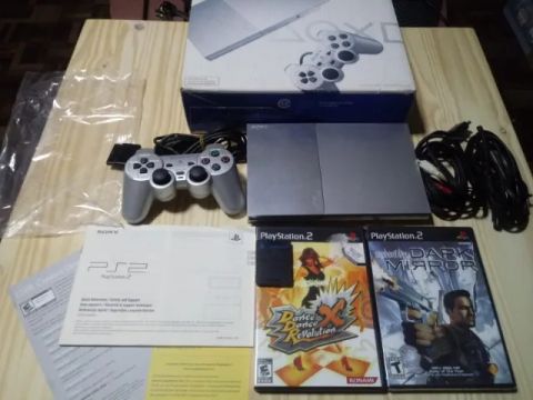 "playstation 2 slim desbloqueado" - Consoles de Vídeo Game no Brasil