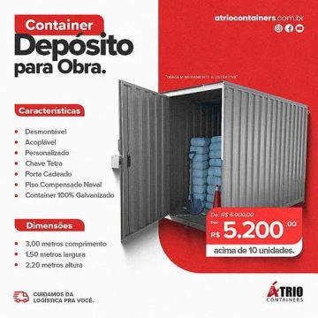"container desmontavel" no Brasil
