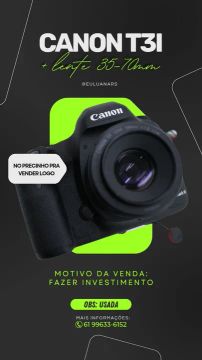 "camera t3i canon" - Câmeras e Filmadoras no Brasil