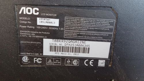 "monitor aoc 14 polegadas" - Monitores no Brasil