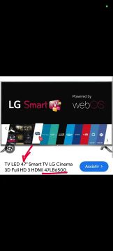 "smart tv lg 47 polegadas" - TVs no Brasil