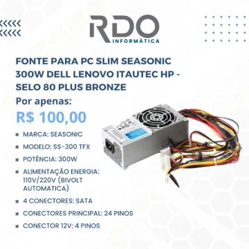 "fonte de alimentacao 300w" - Peças de Hardware no Brasil