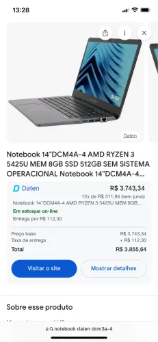 "notebook daten" - Notebooks no Brasil