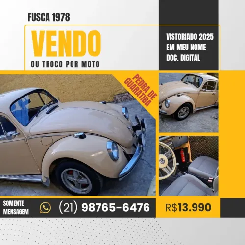 Volkswagen Fusca 1978 Usados e Novos no Rio de Janeiro e região, RJ