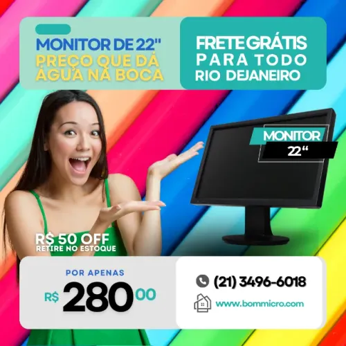 "monitores de 22 polegadas" - Monitores no Brasil