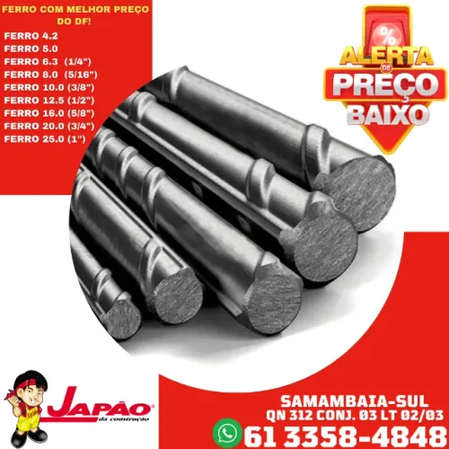 "barra de ferro 10mm" no Brasil