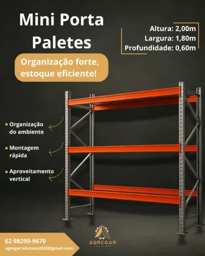 "prateleira porta palete" no Brasil