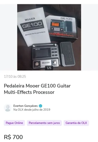 "pedaleira guitarra" - Instrumentos musicais no Brasil