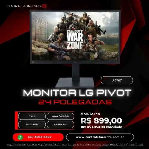 "monitores de 24 polegadas" - Monitores no Brasil