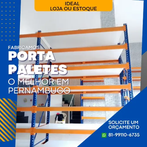 "prateleira porta palete" no Brasil