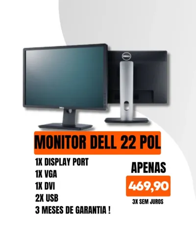 "monitores de 22 polegadas" - Monitores no Brasil