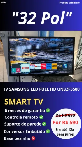 "tv samsung smart tv 32" - TVs no Brasil