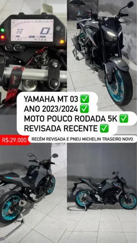 Motos Yamaha MT-03 2024 no Brasil
