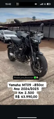 Motos Yamaha MT-09 2025 no Brasil