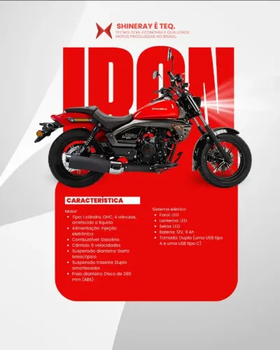 Motos Shineray IRON 250 EFI no Brasil